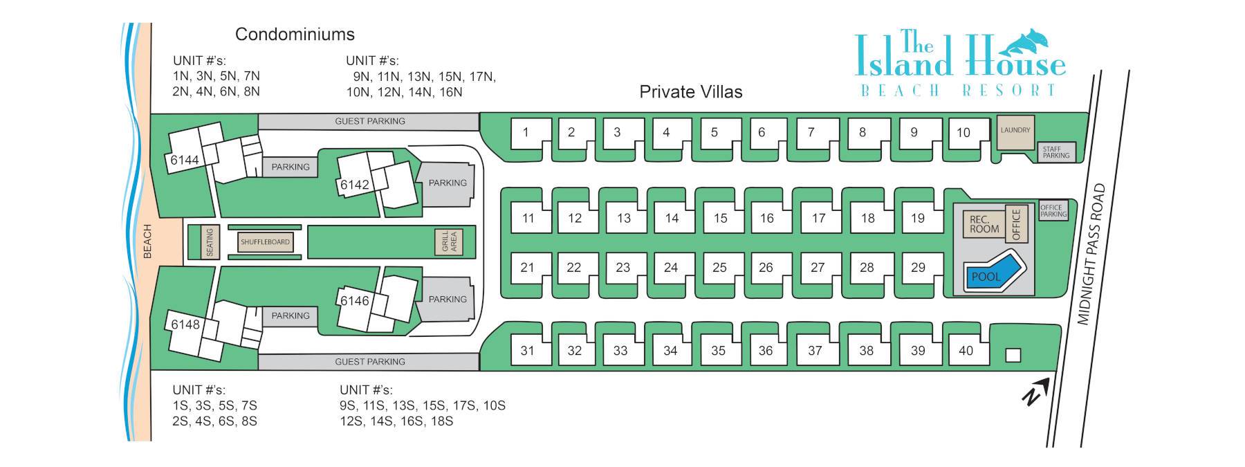 Plan of Resort Property | Island House Beach Resort